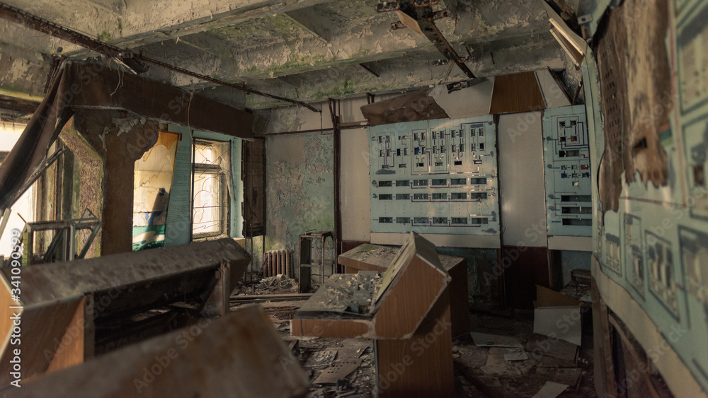 Control room of the DUGA radar array site in Chernobyl Exclusion Zone ...