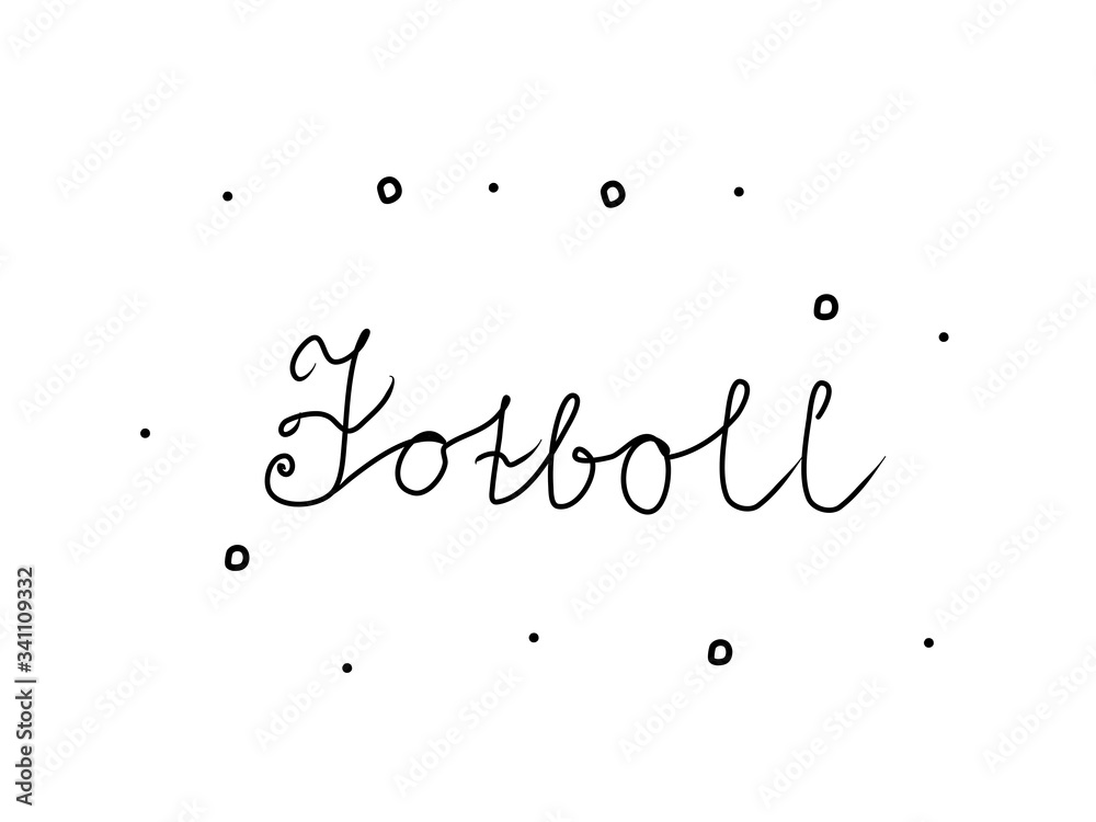 Fotboll phrase handwritten with a calligraphy brush. Football in ...