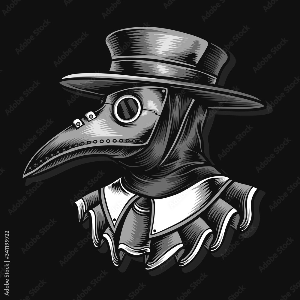 doctor plague vector logo illustration Stock Vector | Adobe Stock