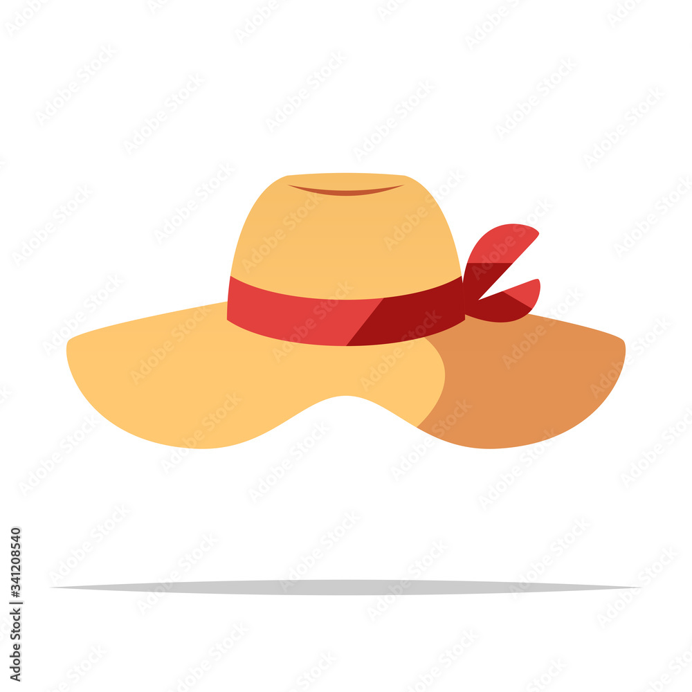 Sun hat vector isolated illustration Stock Vector | Adobe Stock