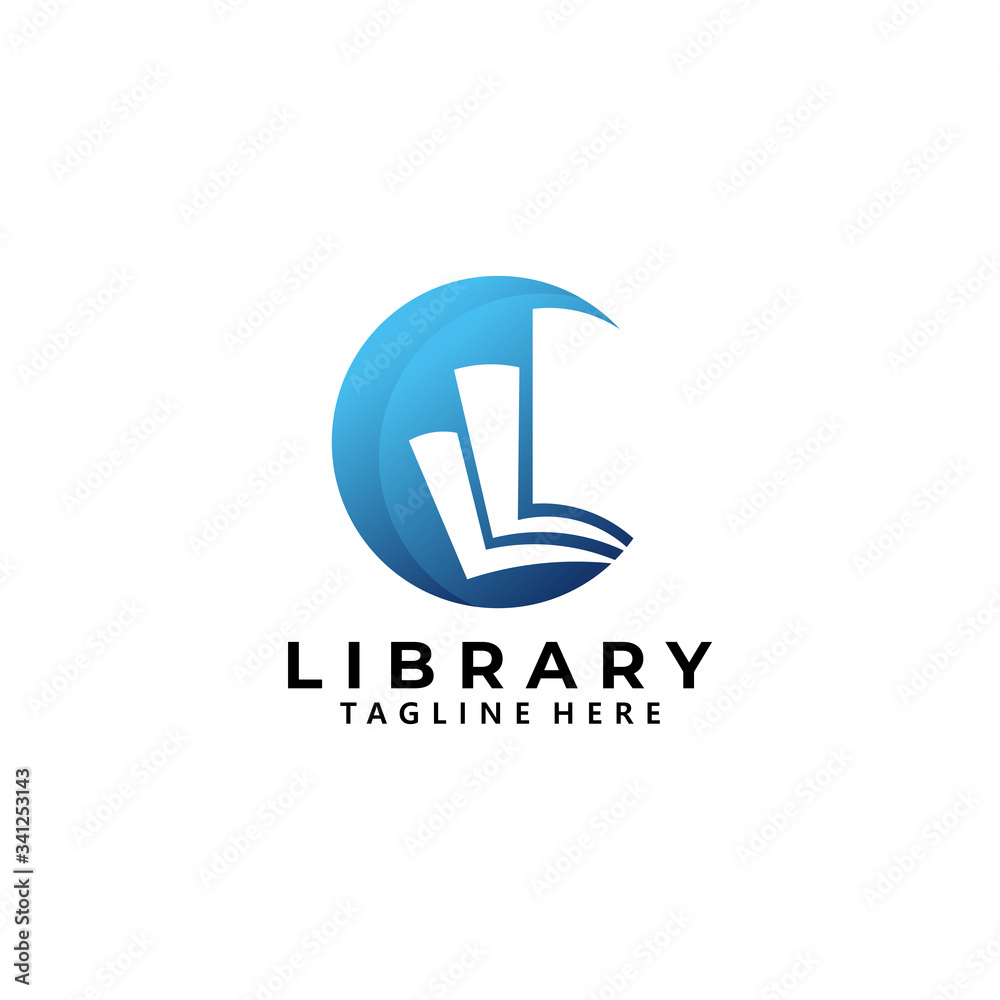 book library logo icon vector isolated Stock Vector | Adobe Stock