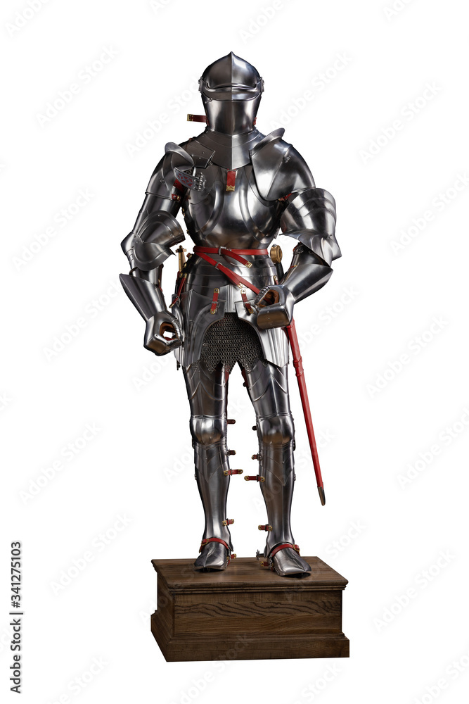 Medieval knightly armor, full set and details, made by an adult in full ...