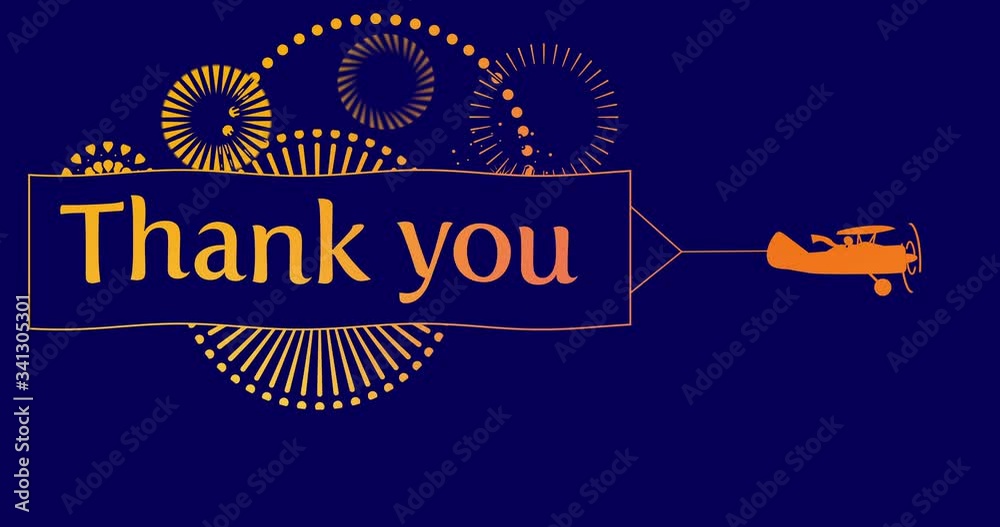 thank you card, banner, intro. 2d micro animation, cartoon ...