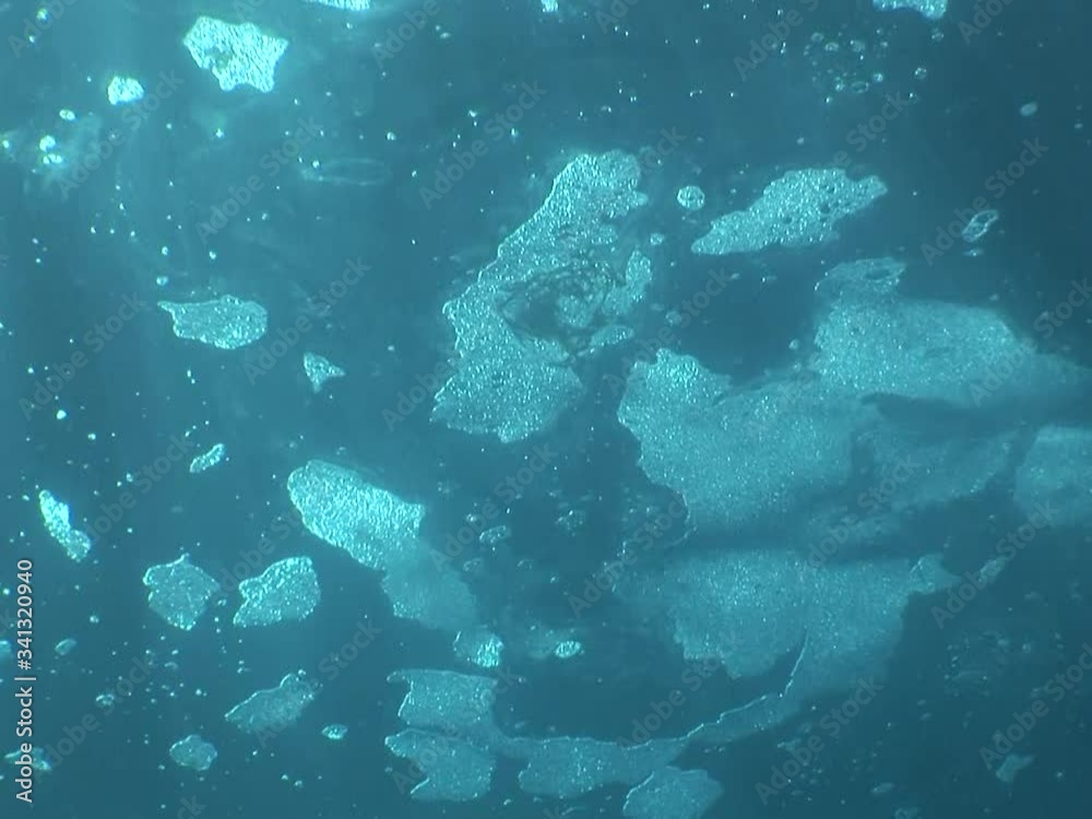 foam on the sea surface underwater pollution ocean scenery Stock Video ...