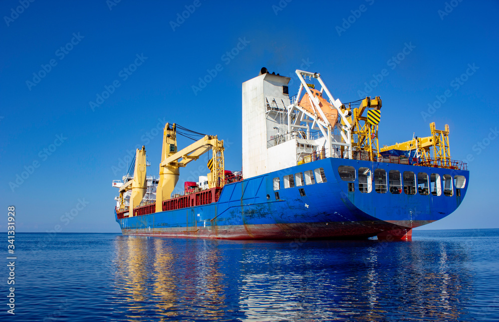 heavy lift cargo vessel at sea Stock Photo | Adobe Stock