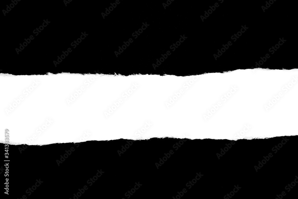 Isolated Rough Torn Rip Paper Cardboard Cut Stripe Piece Sheet Edge ...