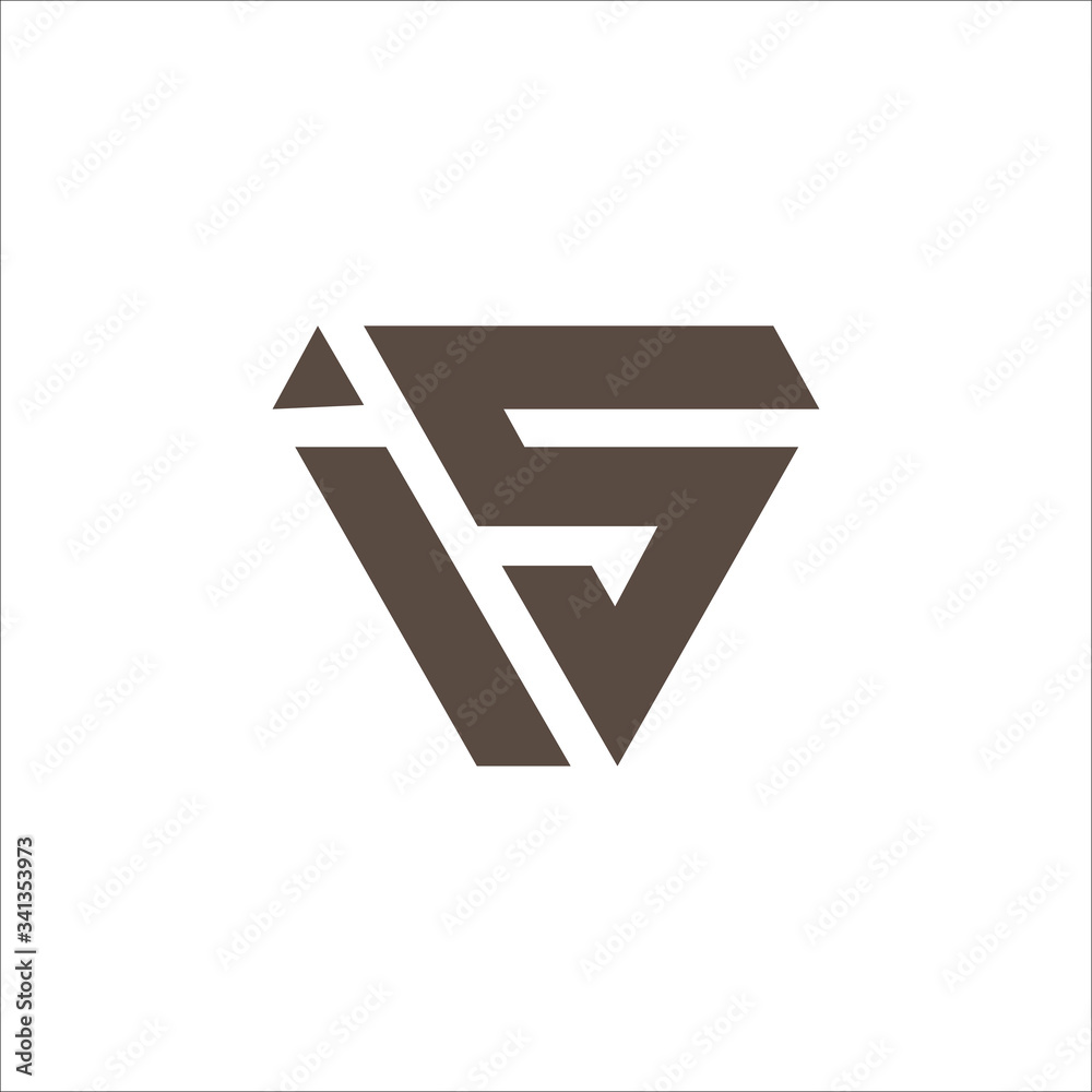 Initial letter is logo or si logo vector design template Stock Vector ...