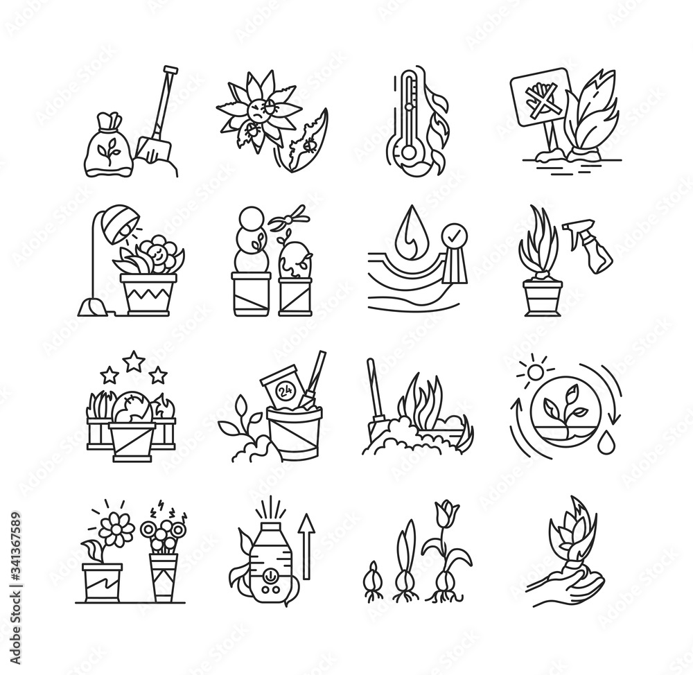 Plant Care Black Line Icons Set Complex Of Care Procedures For Plant plant-care-black-line-icons-set-complex-of-care-procedures-for-plant