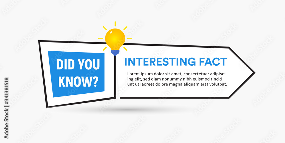 Web button template with question and an interesting fact, infographic ...