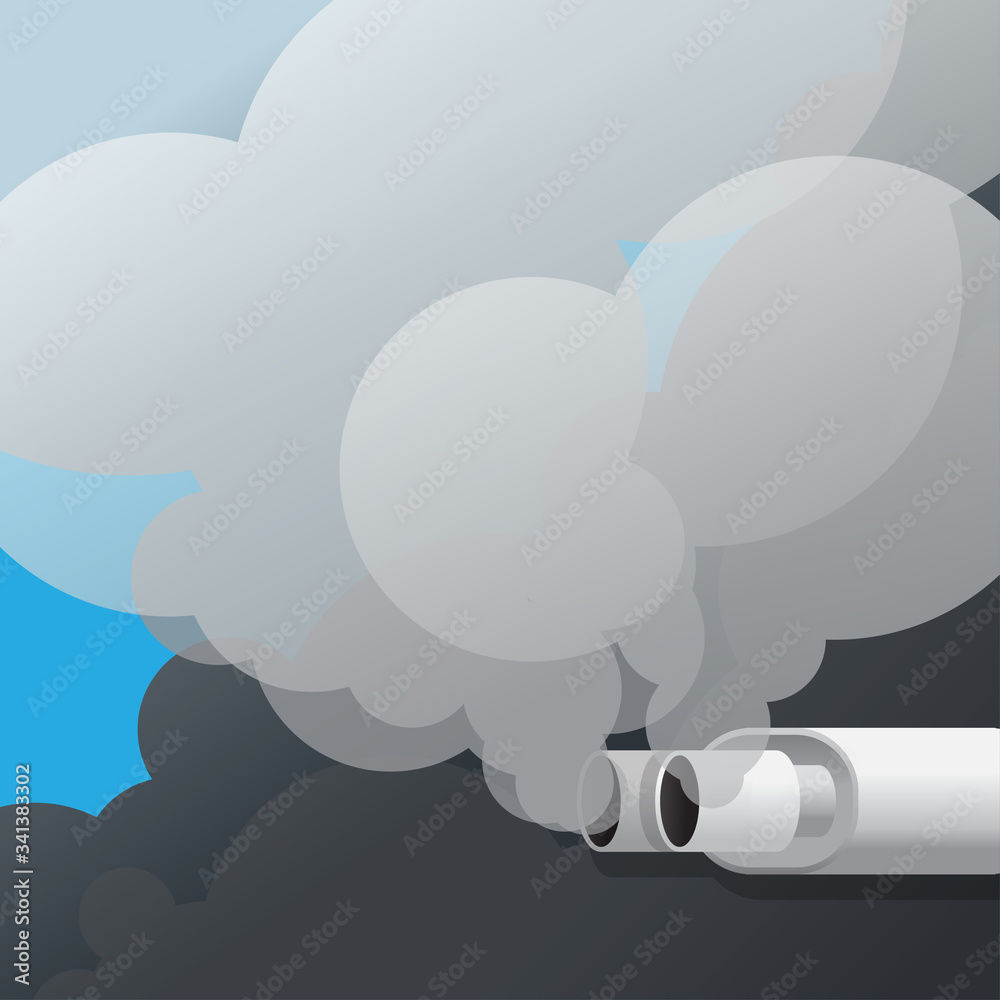 Vehicle exhaust carbon emissions,co2 emissions,smoke pollution vector ...