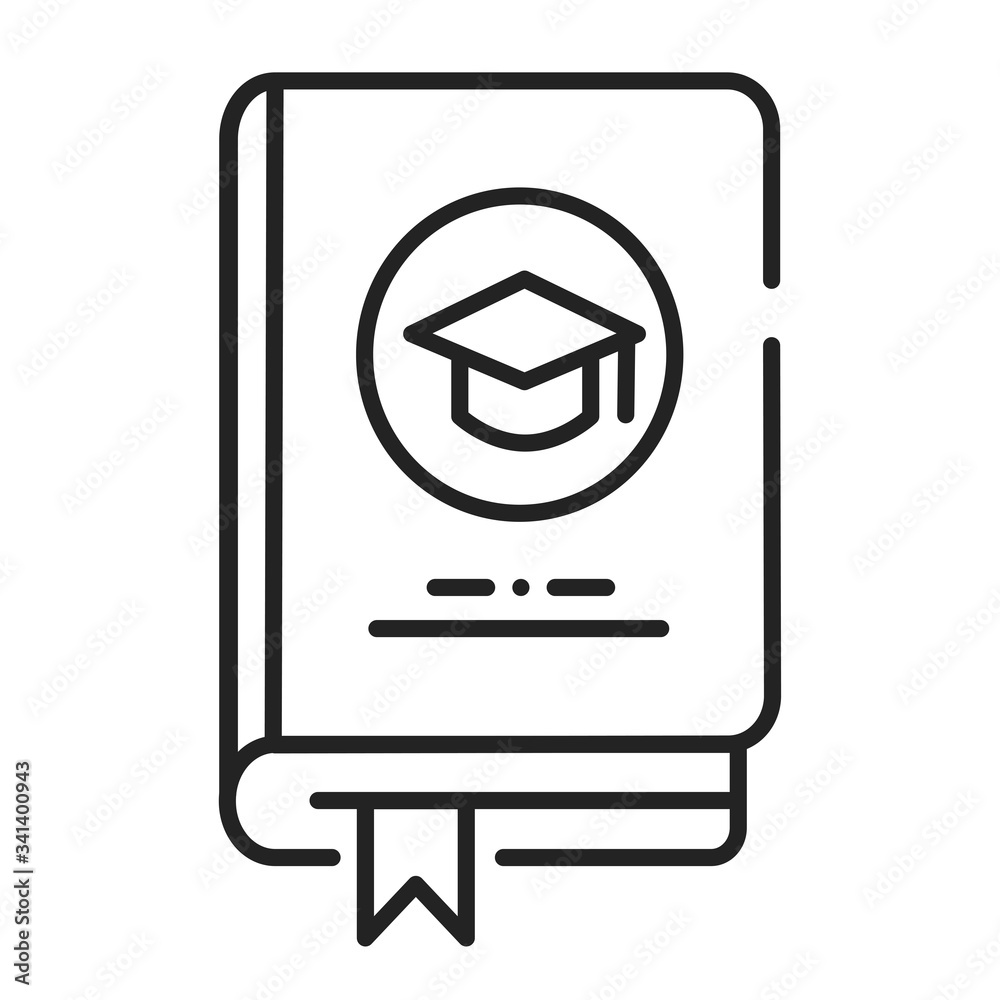 Learning book black line icon. Theoretical or academic knowledge ...