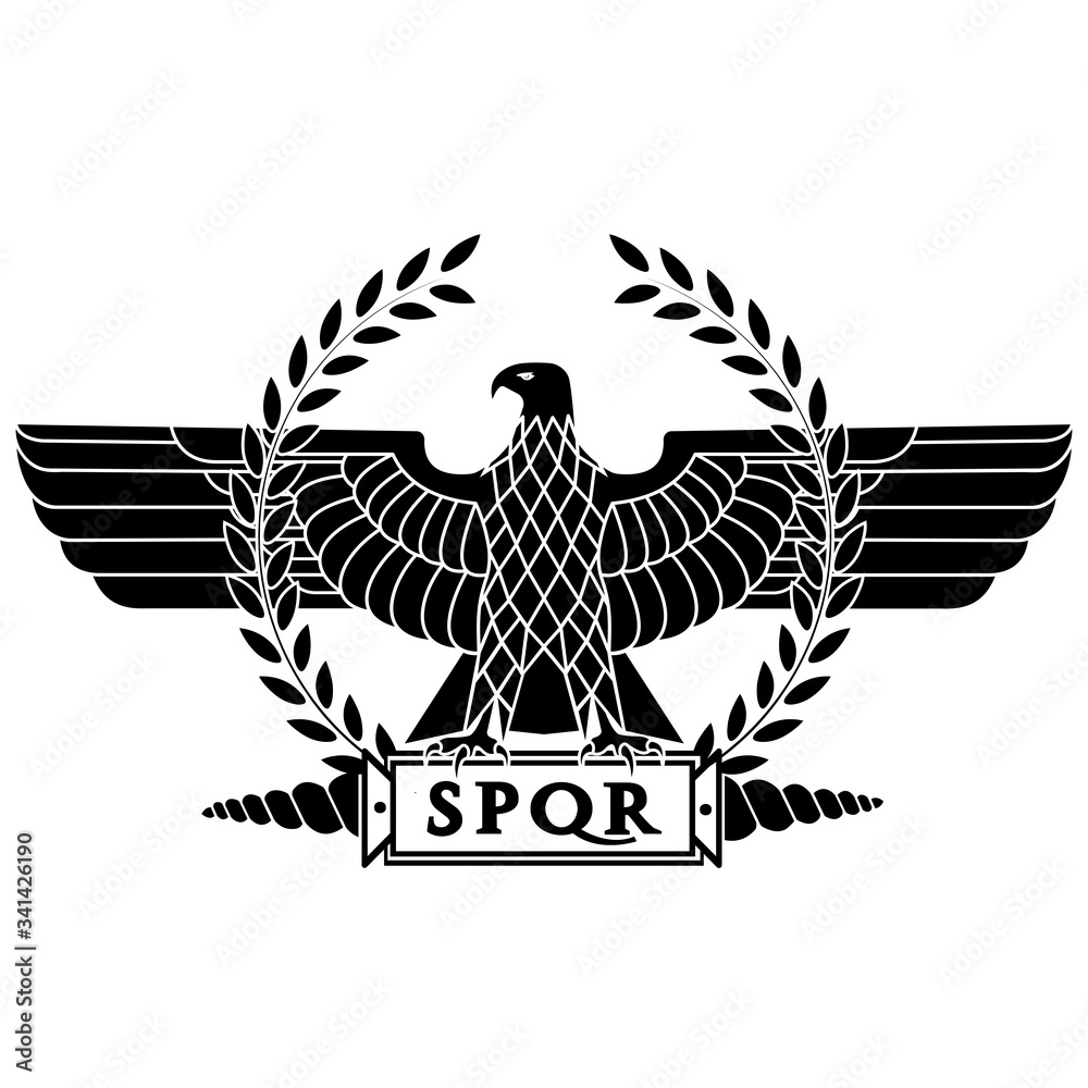 Roman eagle logo vector illustration Stock Vector | Adobe Stock
