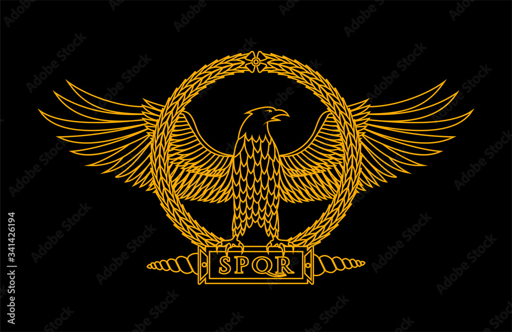 Roman eagle logo vector illustration Stock Vector | Adobe Stock