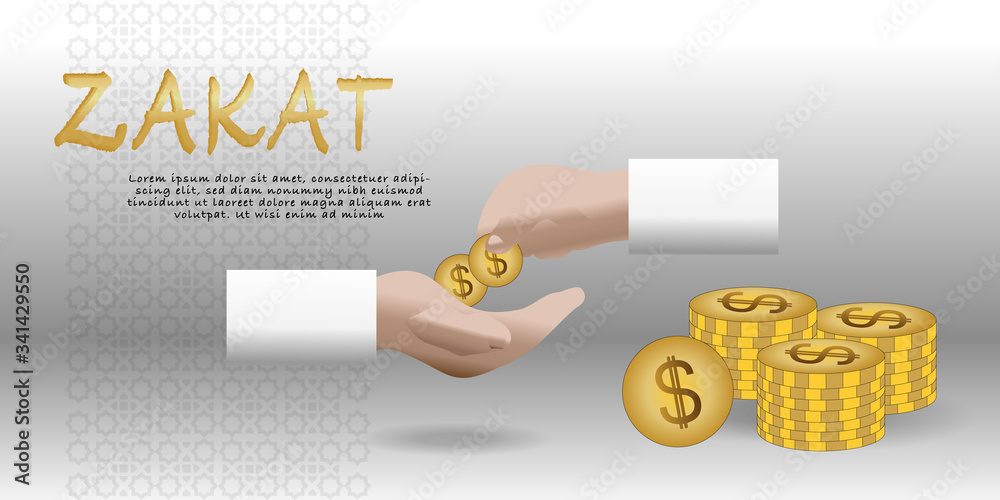 Zakat vector. Islamic content vector. Zakat is the sharing of wealth ...