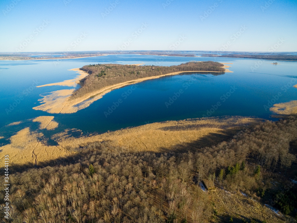 Aerial view of reinforced concrete bunker belonged to Headquarters of ...