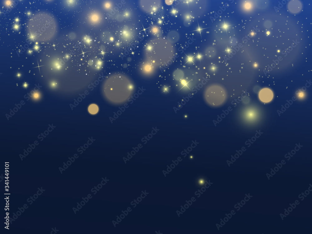 Gold sparks glitter special light effect. Vector sparkles on ...