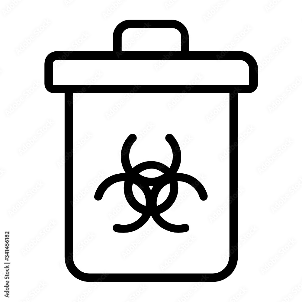 potentially infectious substances vector line Icon Design, Biomedical ...