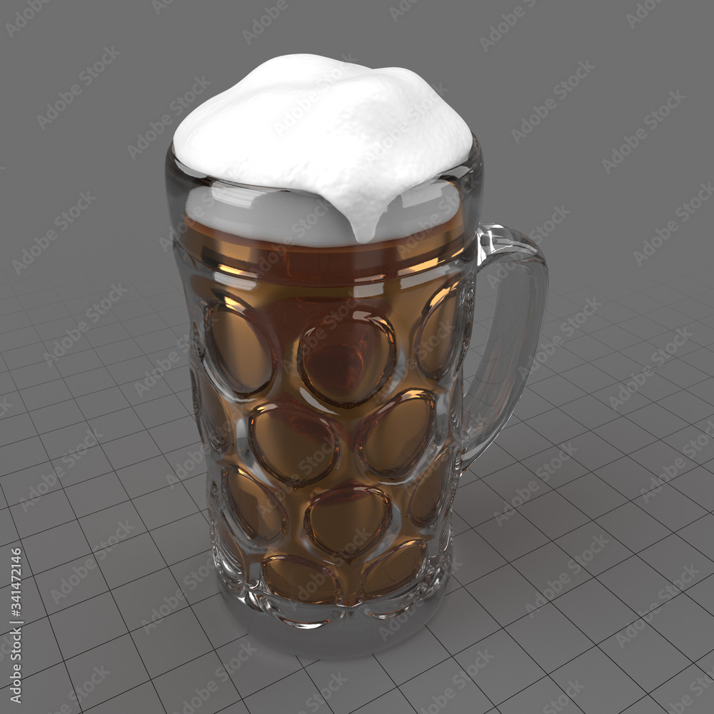 Beer glass Stock 3D asset | Adobe Stock