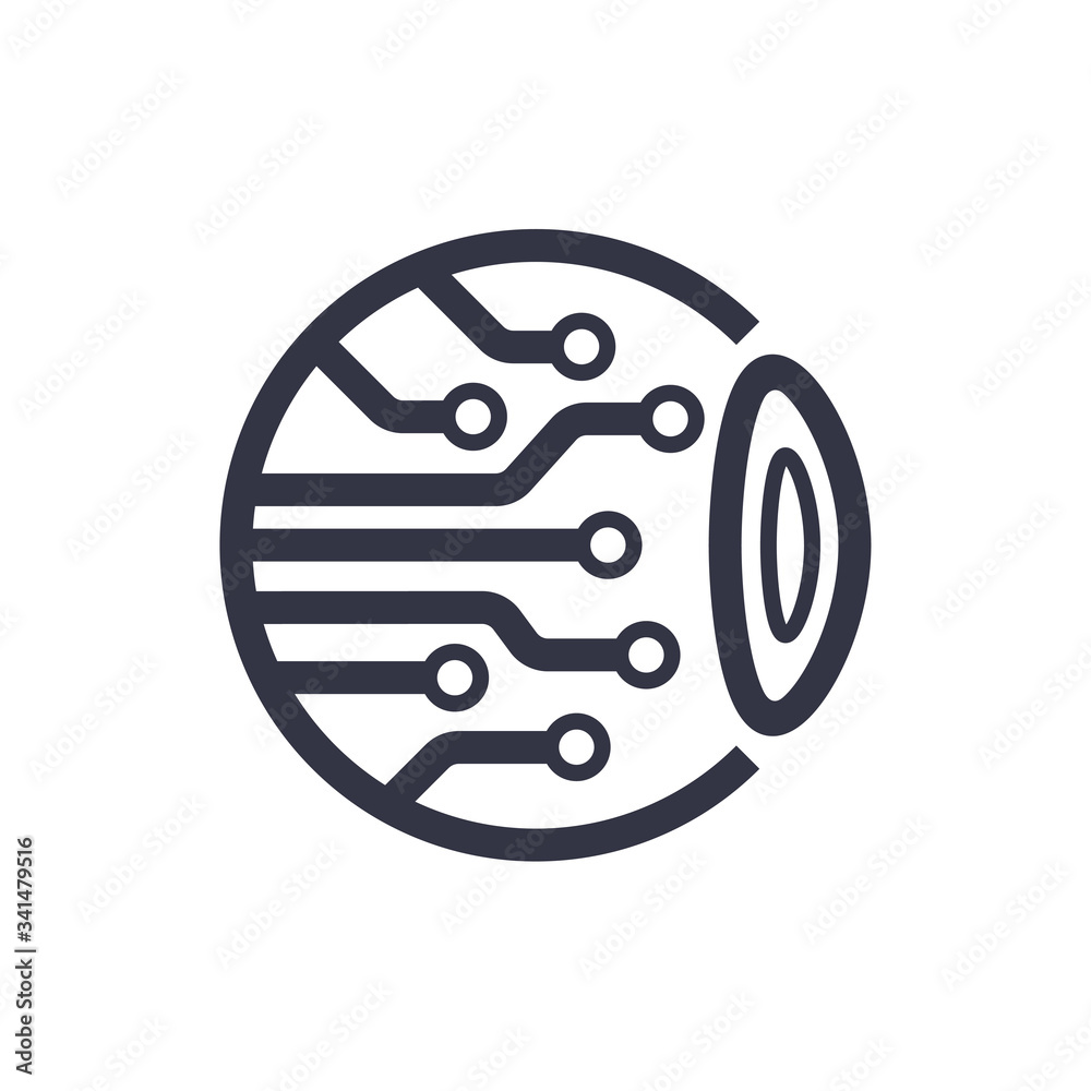 Cyber eye symbol icon. vector illustration. Logo template design. EPS ...