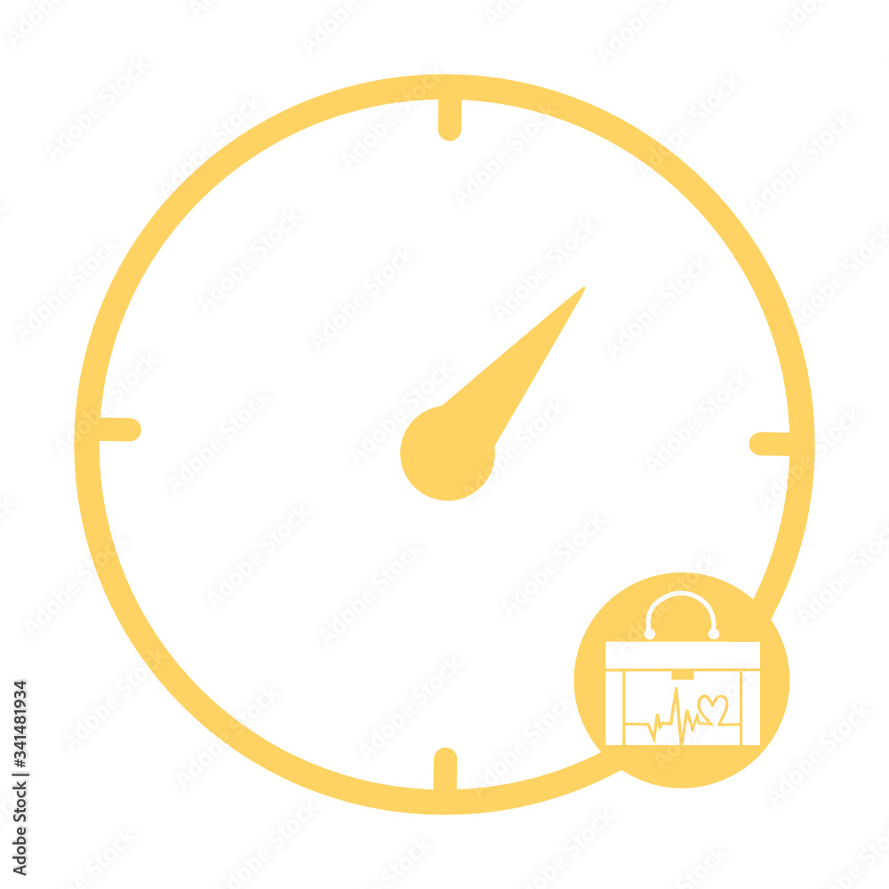 Working time, clock, watch icon. Concept of UI design elements. Digital ...