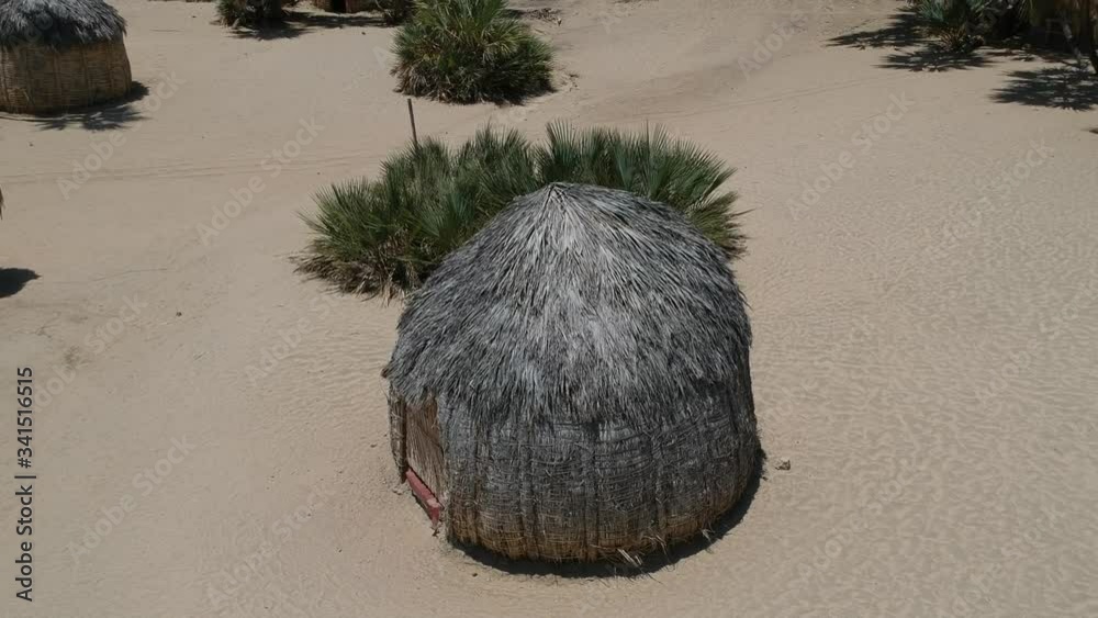 Traditional huts and buildings of the Turkana people or Lake Turkana ...