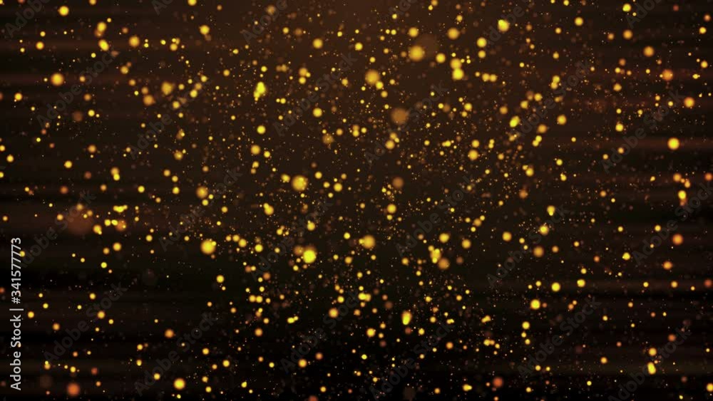 Seamless loop animation. Magical shimmering light. Gold sparkling ...