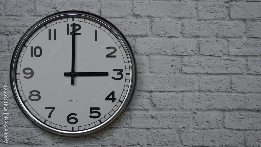 The Time On The Clock Three. Clock With The Black Arrows With The ...