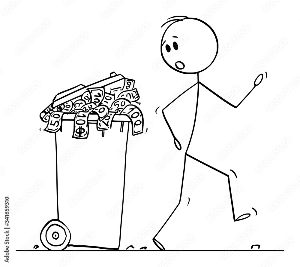 Vector cartoon stick figure drawing conceptual illustration of ...