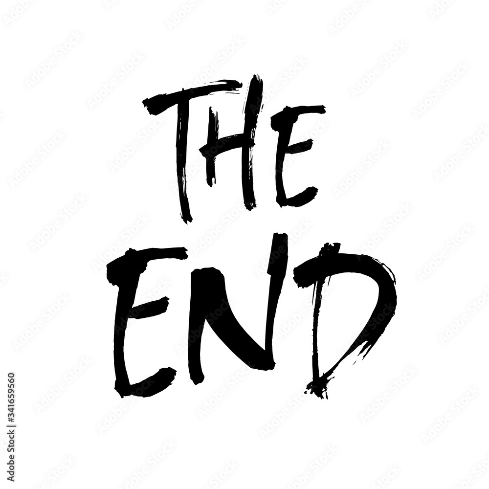 Original handwritten text The End. Modern brush calligraphy. Vector ...