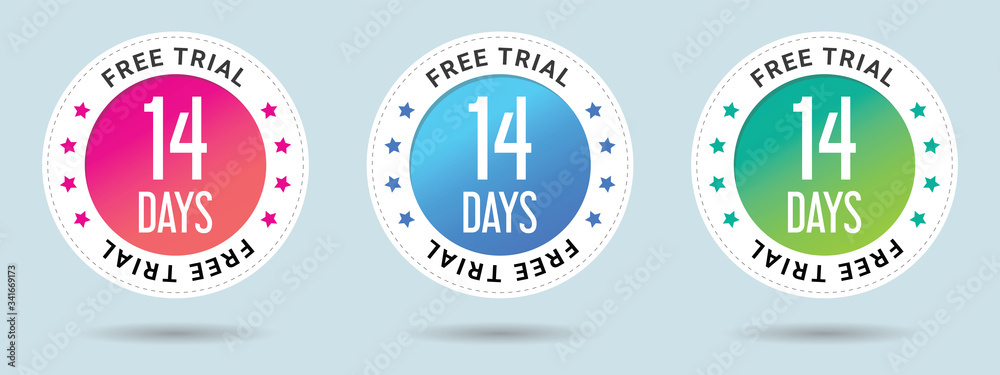 Vettoriale Stock 14 Days Free Trial stamp vector illustration. Vector ...