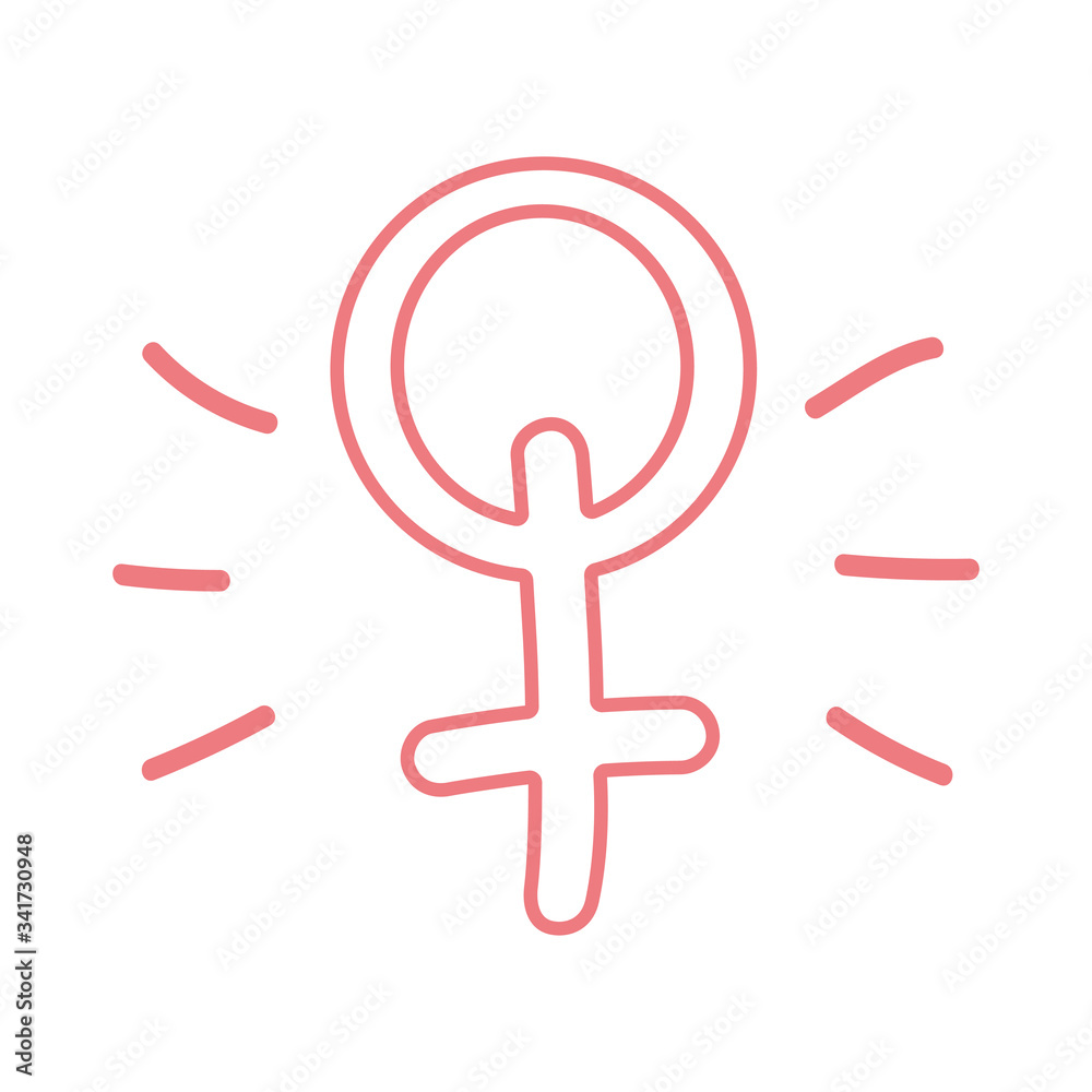 Women. Female gender sign. Venus icon. Symbol of feminist movement ...