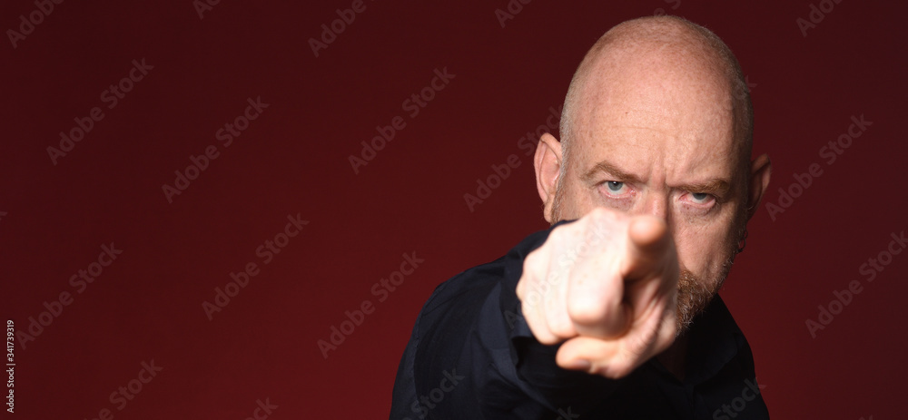 angry man pointing his finger at you Stock Photo | Adobe Stock
