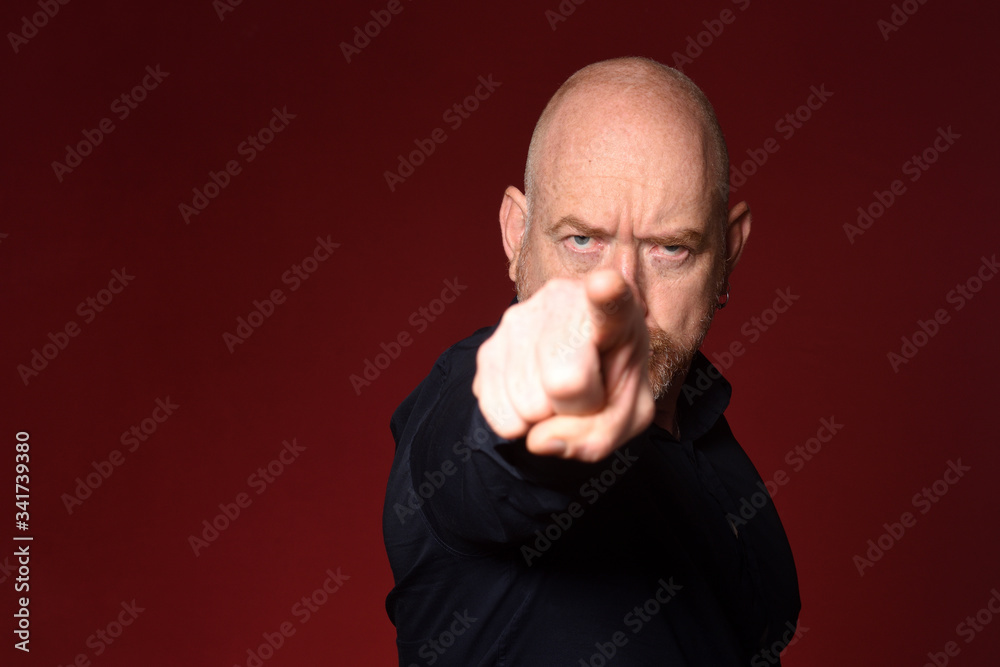 angry man pointing his finger at you Stock Photo | Adobe Stock