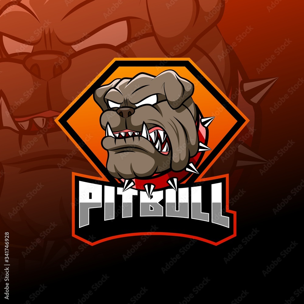 Pitbull logo esport design illustrator Stock Vector | Adobe Stock