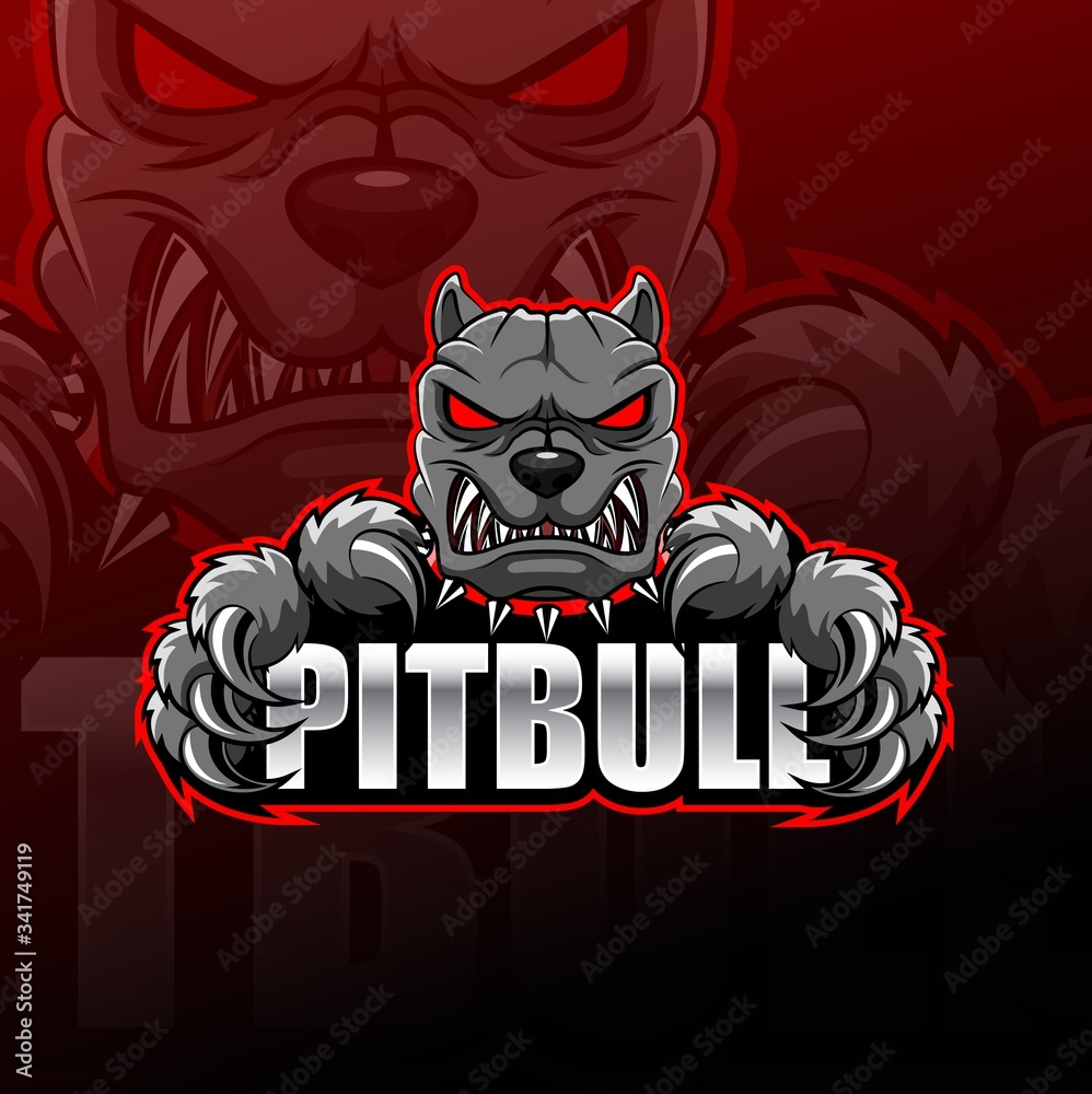 Pitbull logo esport design illustrator Stock Vector | Adobe Stock