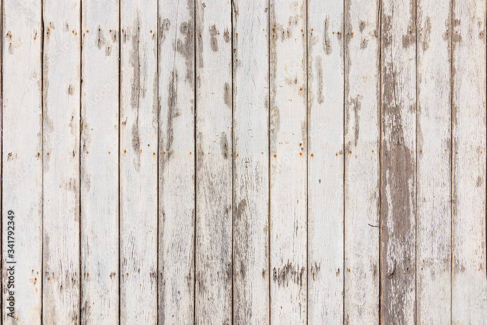 Old white wood wall panel pattern. White wooden plank texture for ...