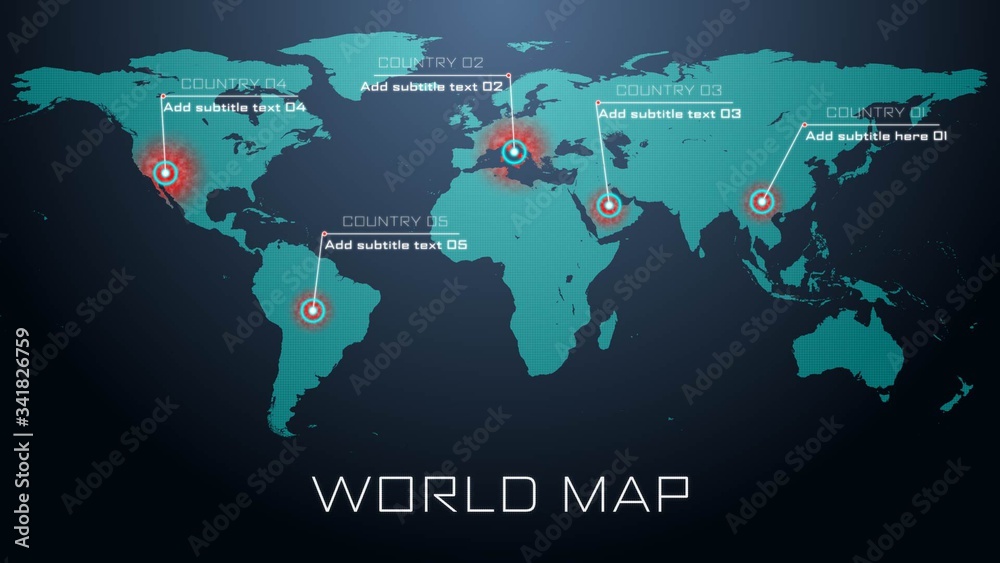 Affected Area Map Callout Stock Template | Adobe Stock