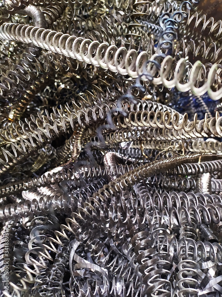 metal shavings. Wallpaper or screensavers of colored metal chips ...