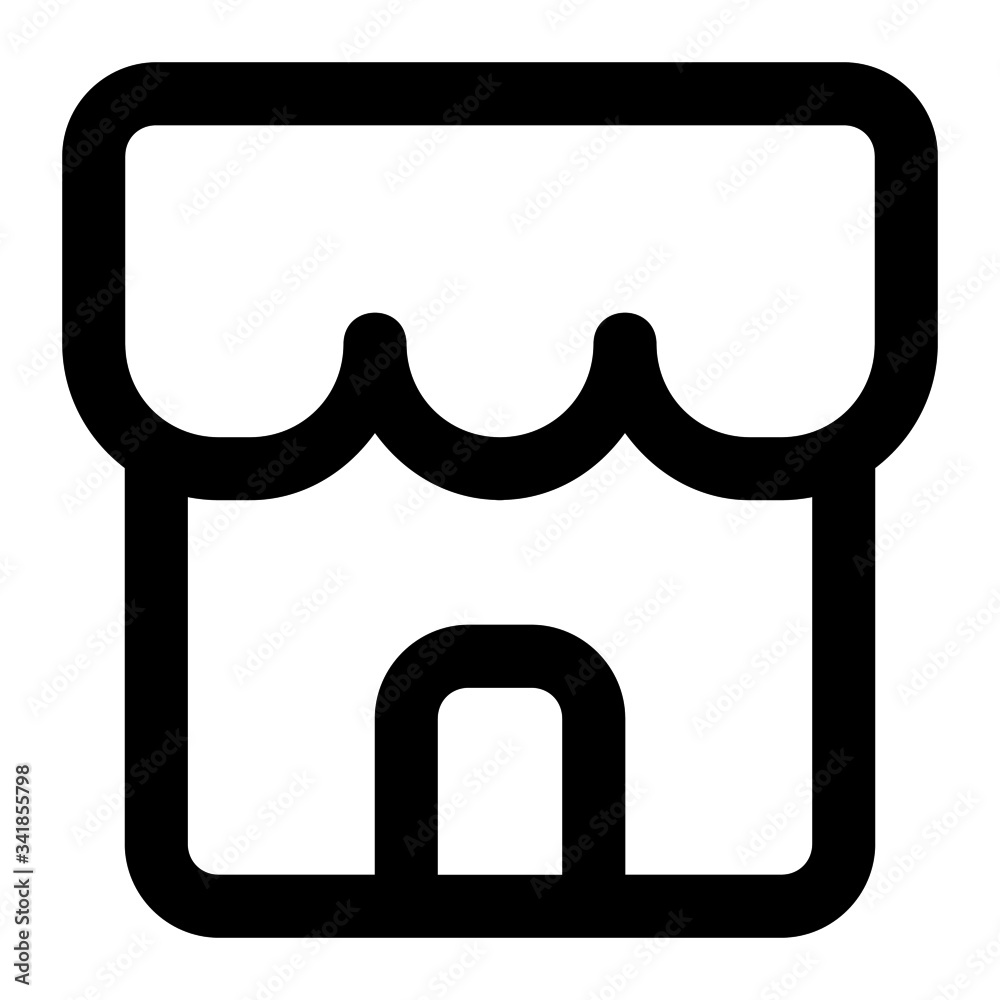 Store. Icon with outline style, perfect pixels and base size of 32x32 ...