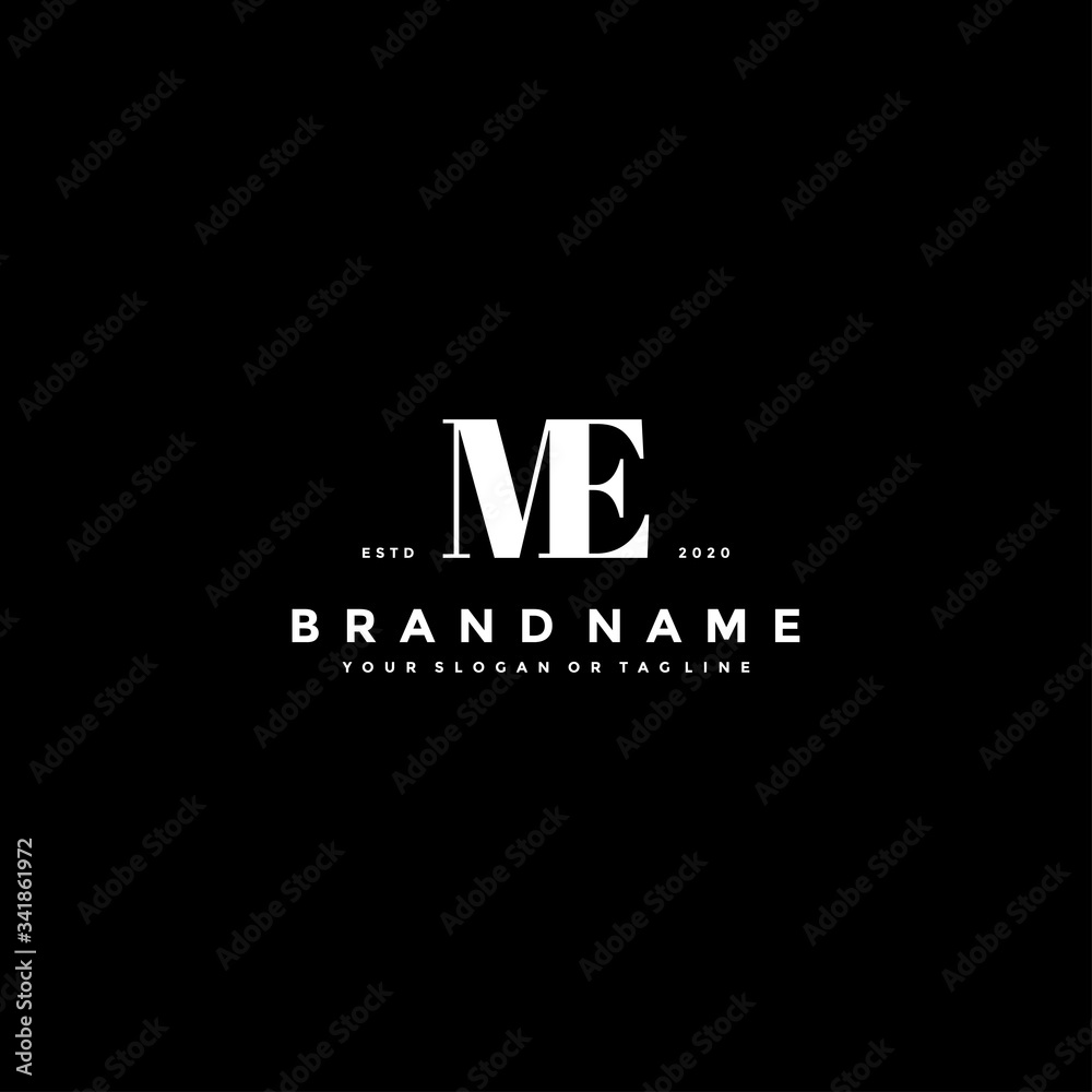 letter ME logo design vector Stock Vector | Adobe Stock