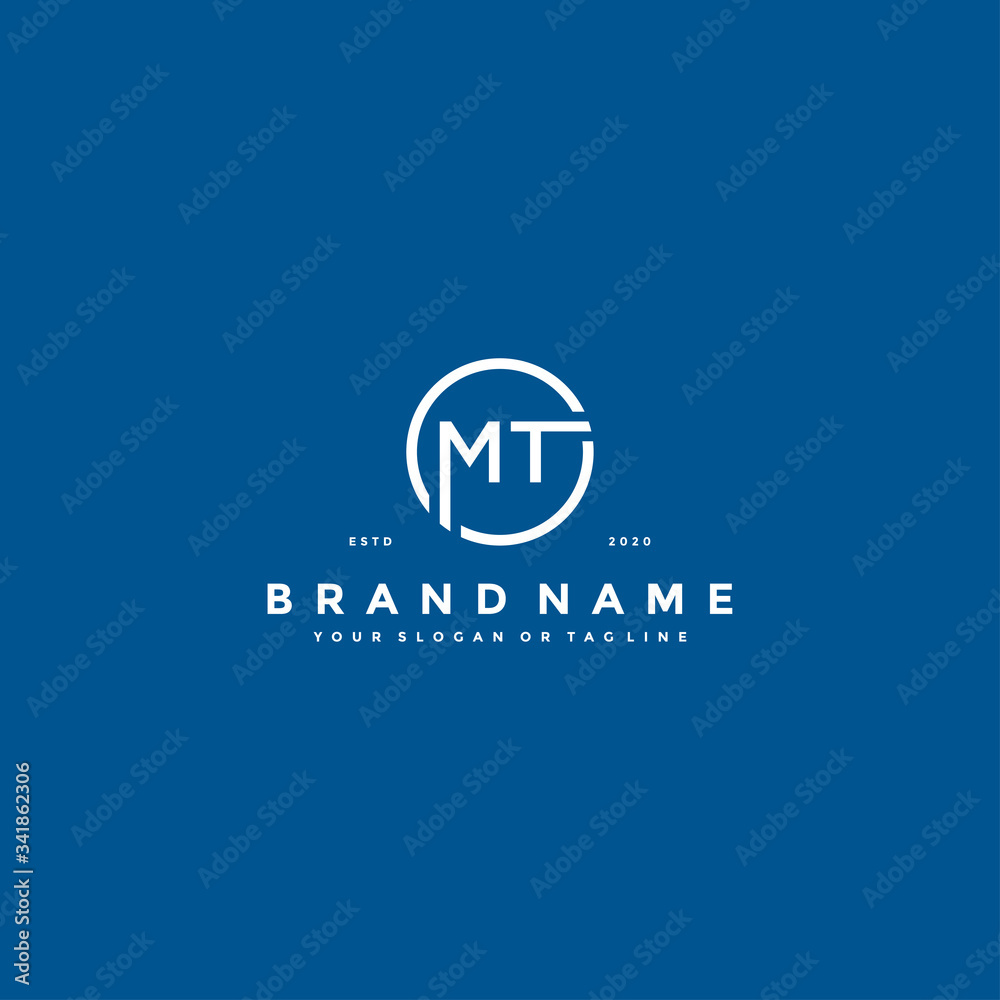 letter MT logo design vector Stock Vector | Adobe Stock