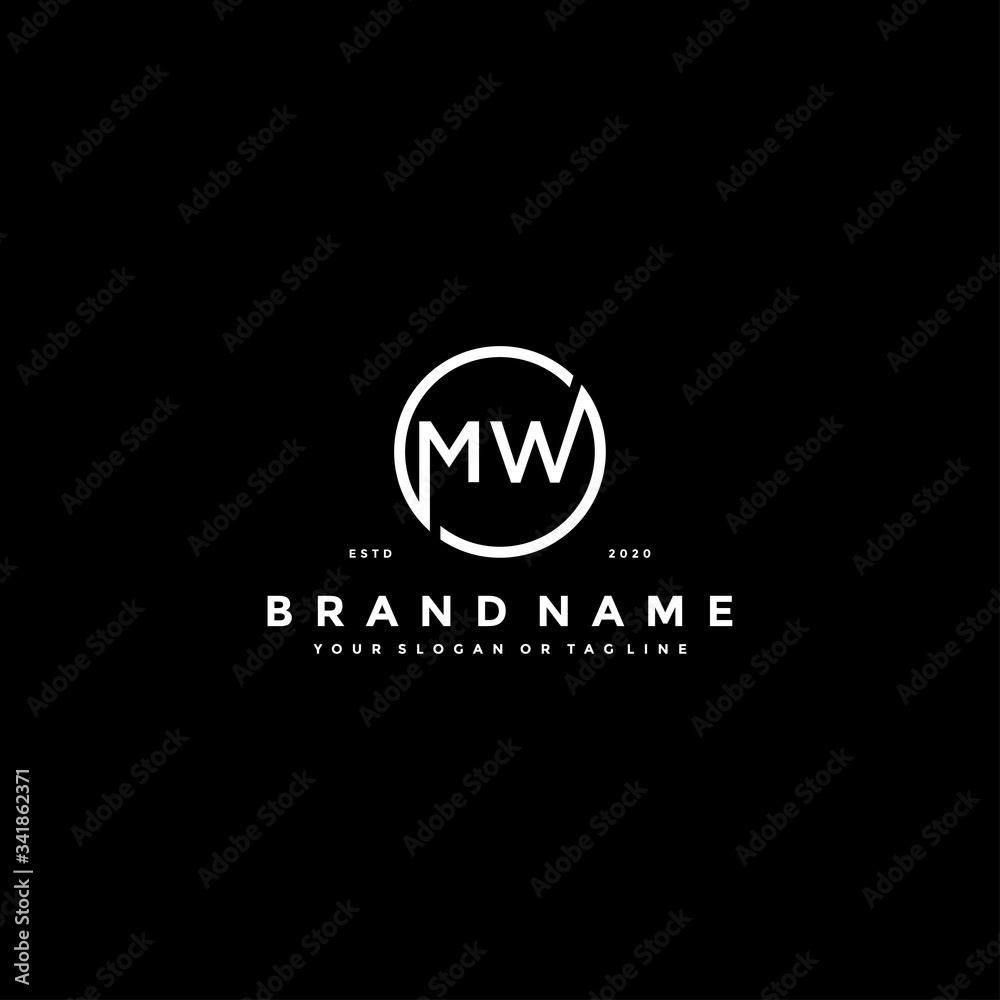 letter MW logo design vector Stock Vector | Adobe Stock