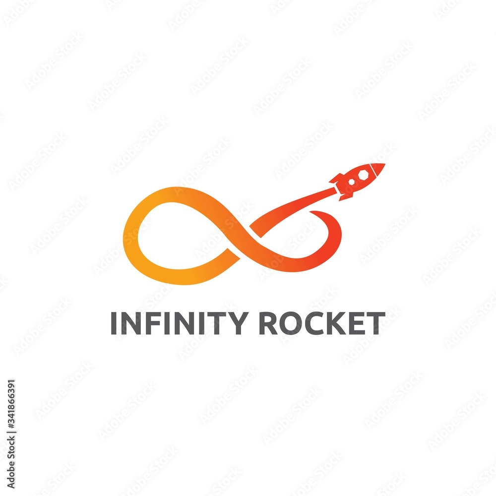 Infinity Rocket Logo Vector and Templates Stock Vector | Adobe Stock