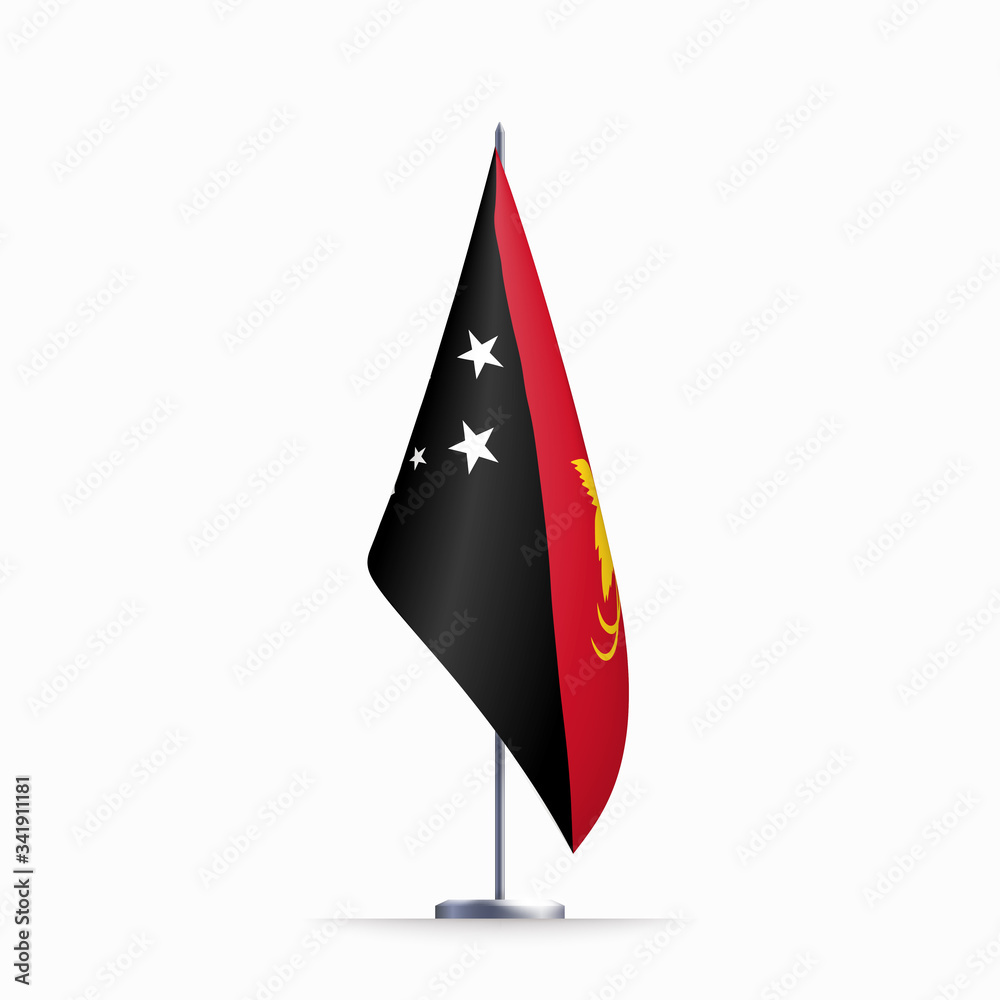 Papua New Guinea flag state symbol isolated on background national ...
