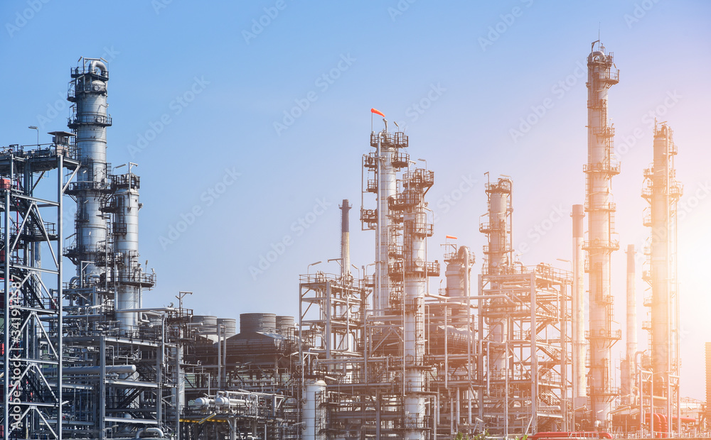 Oil and gas industrial, Oil refinery plant from industry, Refinery Oil ...