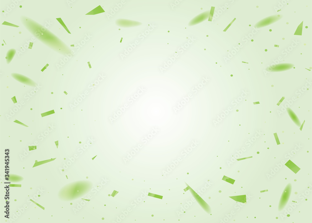 Gradient blank party template background with green confetti Stock ...