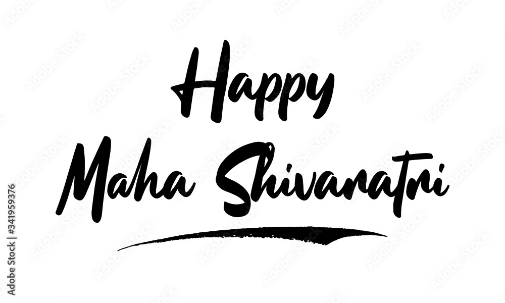 Happy Maha ShivaratriPhrase Saying Quote Text or Lettering. Vector ...