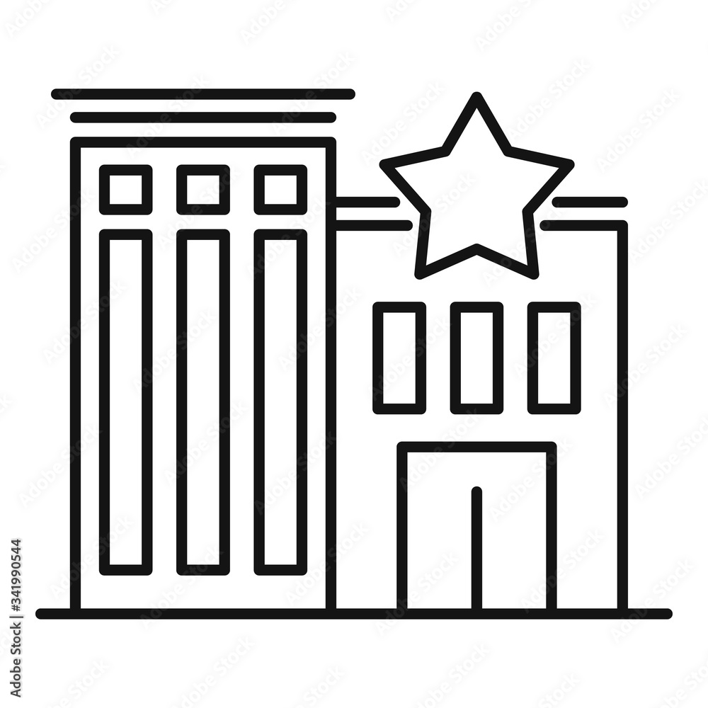 Star exhibition center icon. Outline star exhibition center vector icon ...
