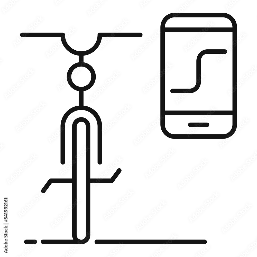 Track phone bike rent icon. Outline track phone bike rent vector icon ...