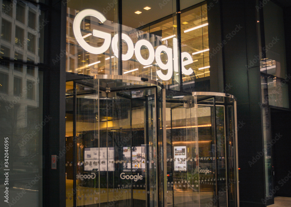 London- Google UK headquarters building on Pancras Square in the West ...